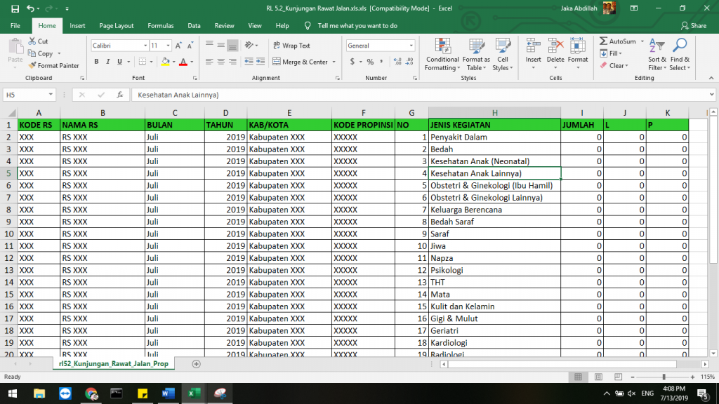 LAPORAN RL | idemedika
